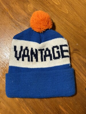 Vintage Vantage Hat Blue White Ciggarette Nostalgia One Size | eBay