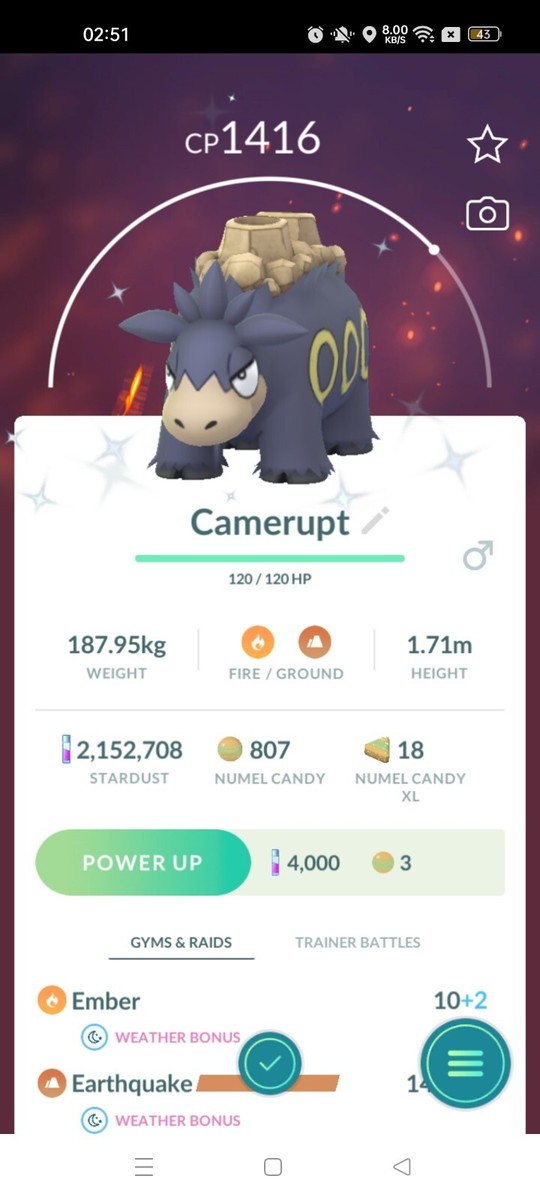 Pokemon Camerupt Evolution Chart