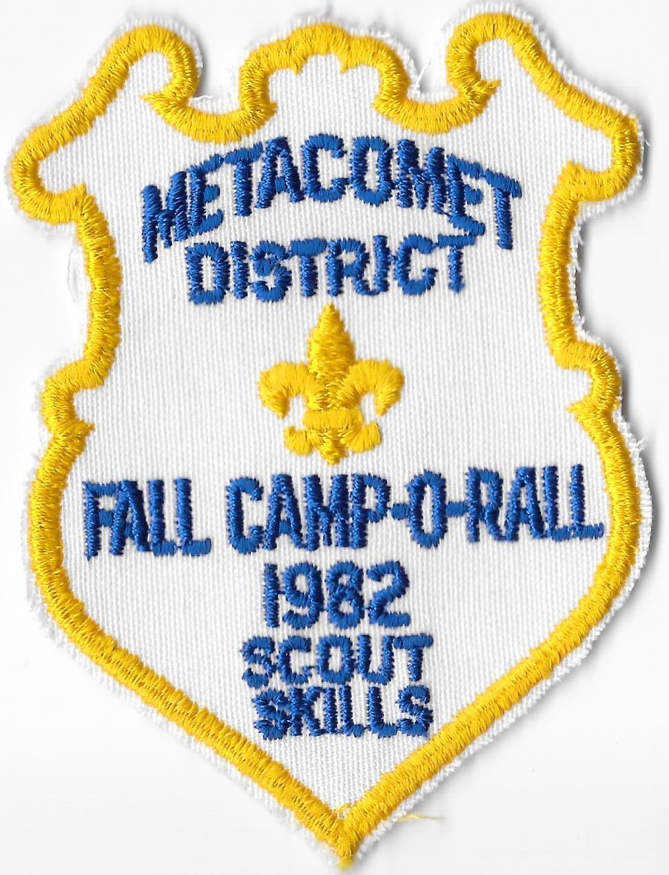 1982 Camp-O-Rall Metacomet District Long Rivers Council Boy Scout of ...