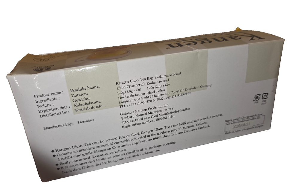 Boxes of Kangen Ukon Tea - 60 Bags Per Box - Turmeric tea - UK - | eBay UK