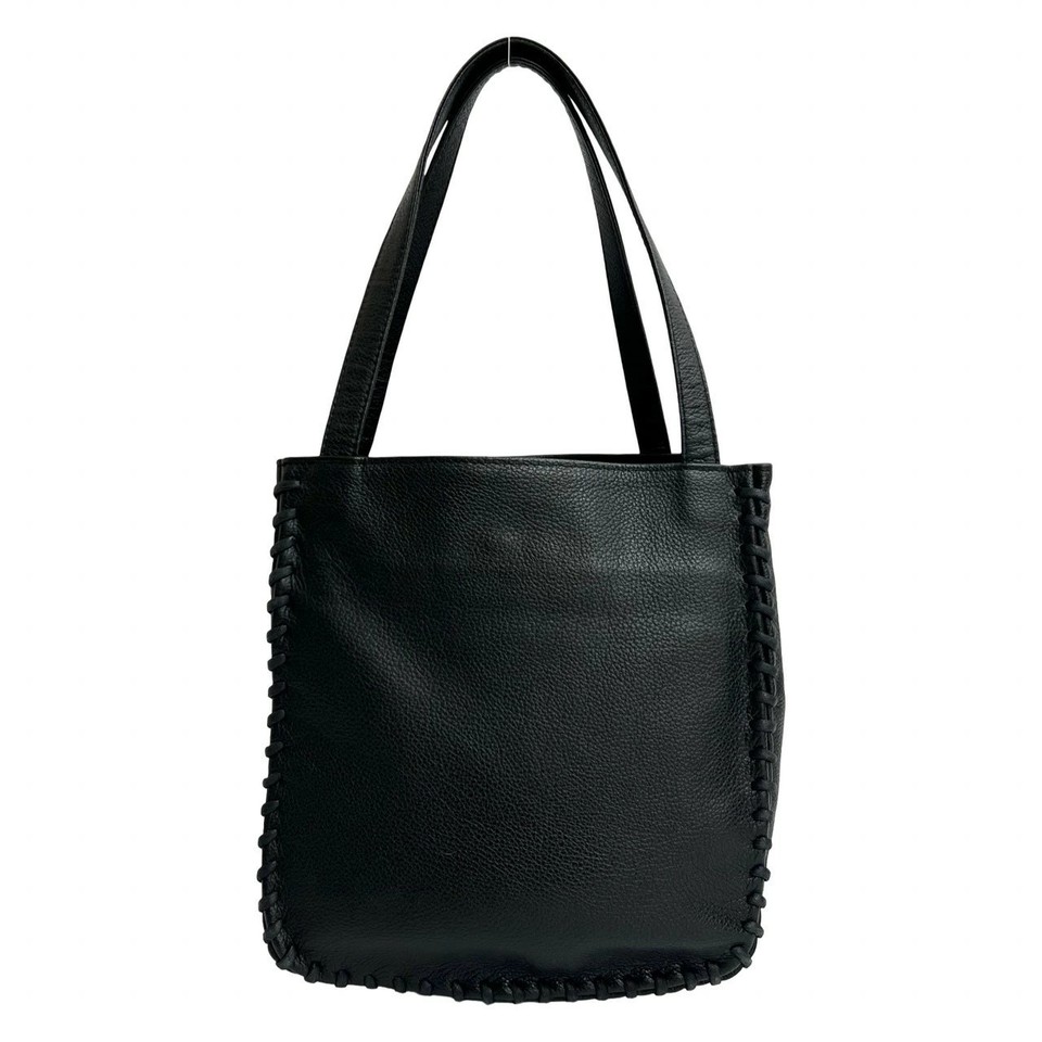 Yves Saint Laurent Black Leather Handbag Magnetic Closure Vintage ...