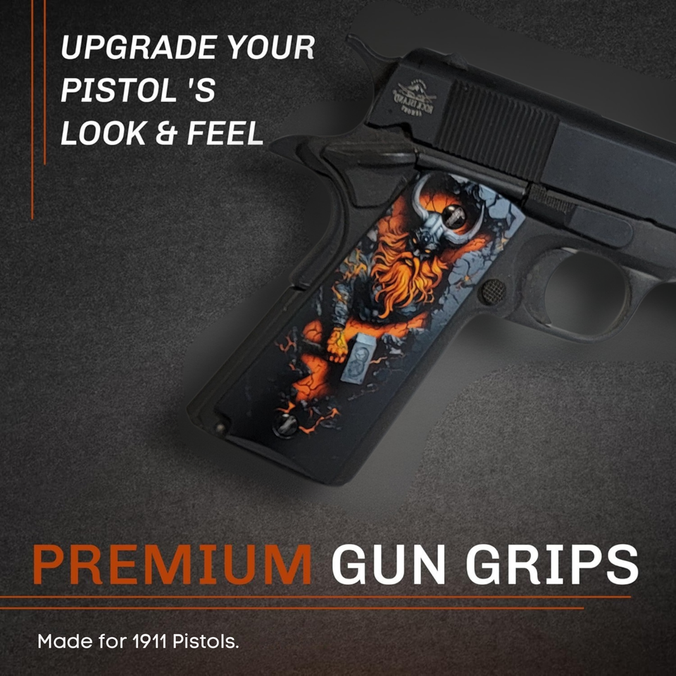 1911 Full-size ABS grips with Viking Printed Image | eBay