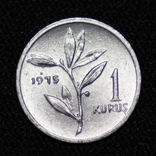 TURKEY ~ 1975 ~ 1 Kurus ~ UNC World Coin ( 1 COIN ONLY ) ☘️ W-#409 ☘️ ...