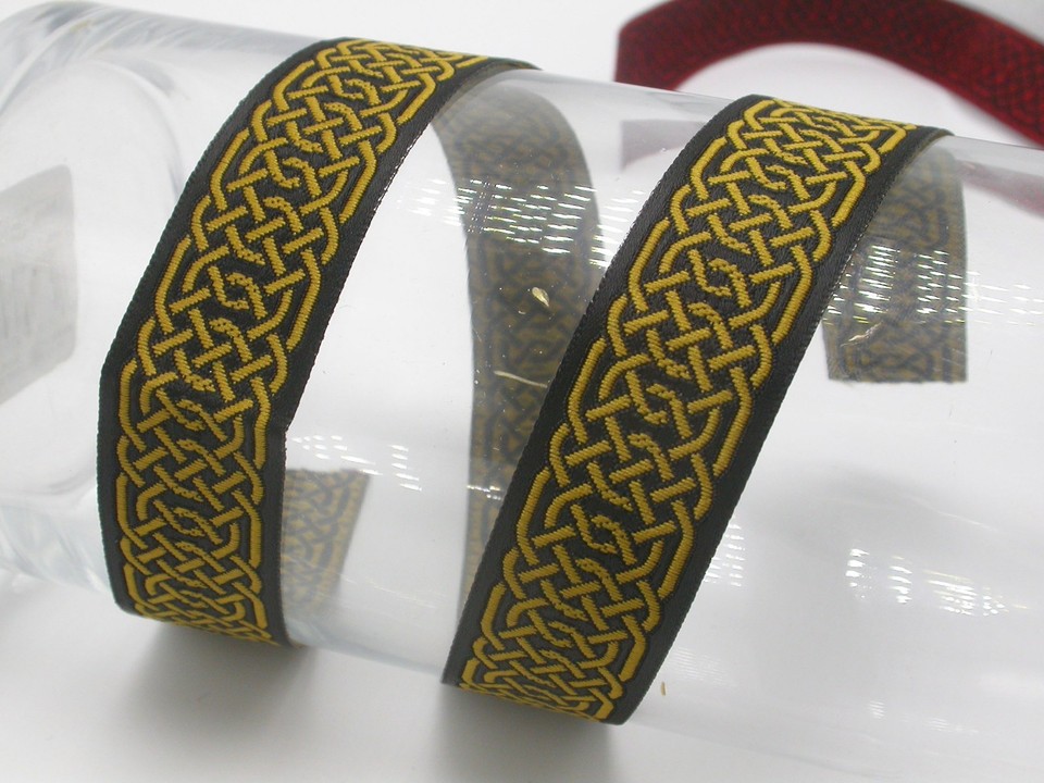 Jacquard Ribbon 1" (25mm) Celtic Hexagonal Rope lots of colors | eBay