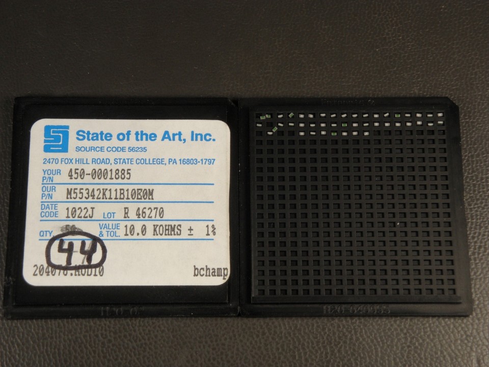 Lot of 2 M55342K11B10E0M SOTA Chip Resistor 10k Ohm 50mW 1/20W 1% 0402 ...