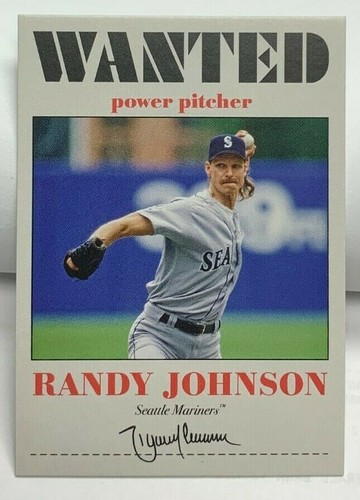 Randy Johnson 2020 Topps Throwback Thursday '80 Wanted Affiche Design ...
