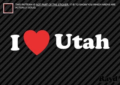 (2) I Love Utah Autocollant Décalque Découpé Vinyle | eBay