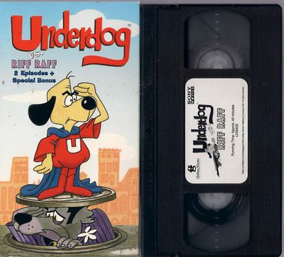 Underdog vs. Riff Raff RARE Golden Books Video VHS 1960s classic TV ...