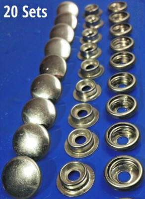 316 Stainless Steel Snap Fastener Buttons, Sockets & Studs x 20 Sets | eBay