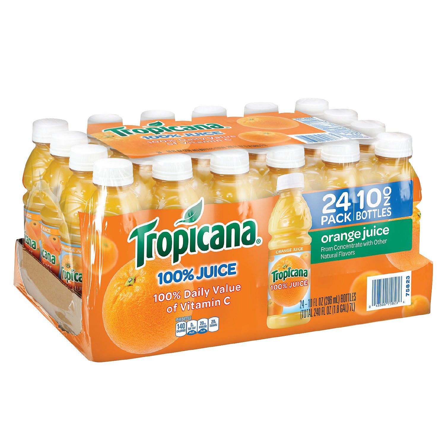 Tropicana 100% Bottled Orange Juice - 24 ct Case 10 oz Bottles from ...