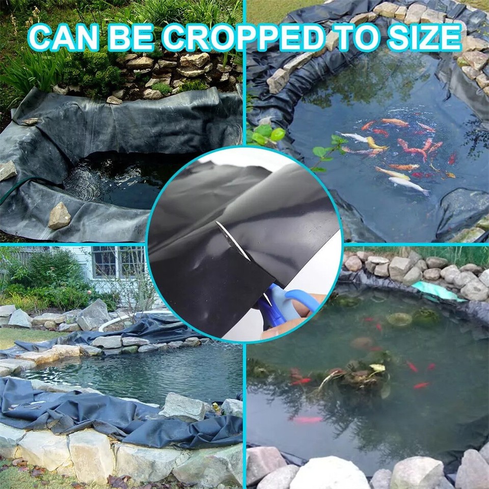 10Ft x 13Ft HDPE Fish Liner Pond Liners For Waterfall Koi Pondsand ...