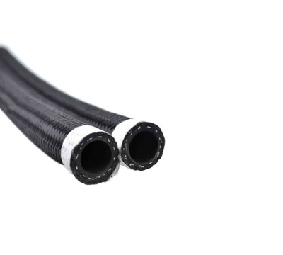 MLR DASH -6 BLACK NYLON STAINLESS STEEL BRAIDED OIL TRANSMISSION HOSE ...