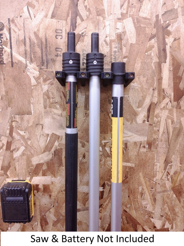 Wall Mount for DeWalt DCPS620 Pole Saw with Optional DCPH820 Hedge ...