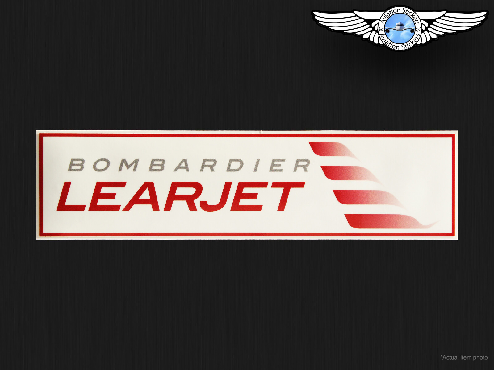 BOMBARDIER LEARJET LOGO RECTANGULAR DECAL / STICKER | eBay