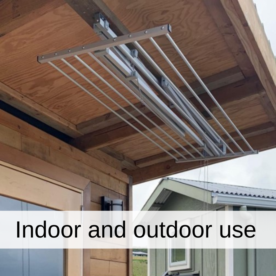 Ceiling-mounted pulley clothes airer, space-saving drying rack, 10kg ...