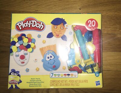 PLAY-DOH 20-pc MAKIN FACES CREATE IT KIT FOR KIDS 3+ W/ 7 NON-TOXIC ...
