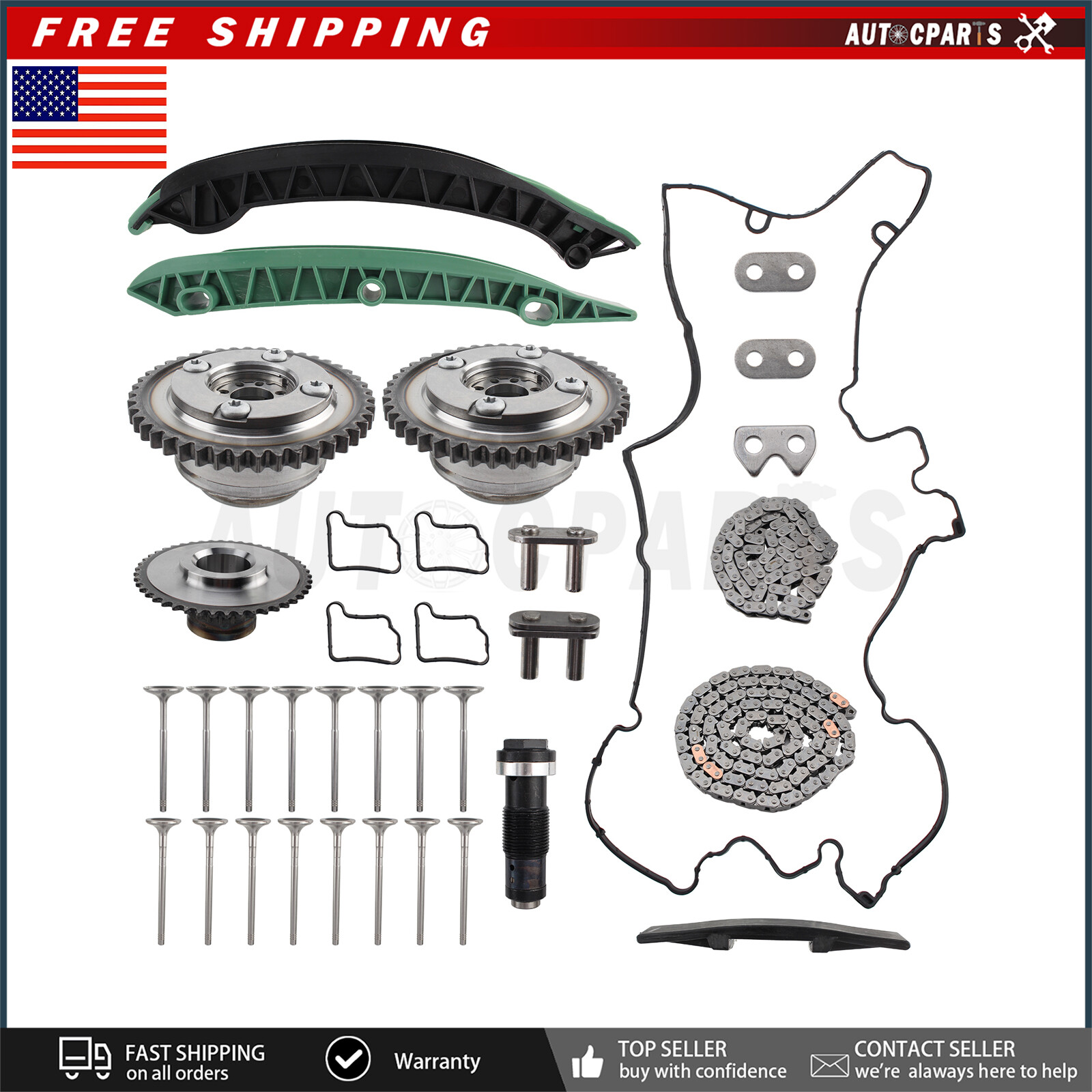FITS MERCEDES M271 TURBO CHARGED TIMING CHAIN KIT CAMSHAFT GEARS W204 ...