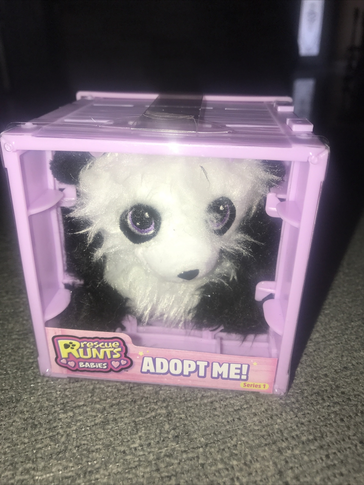RESCUE RUNTS BABIES Panda RARE Adopt Me Series 1 Crate Loving Home ...