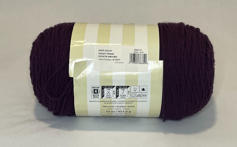 Yarnspirations Caron One Pound Knitting Yarn Cream-Soft Gray-Deep ...
