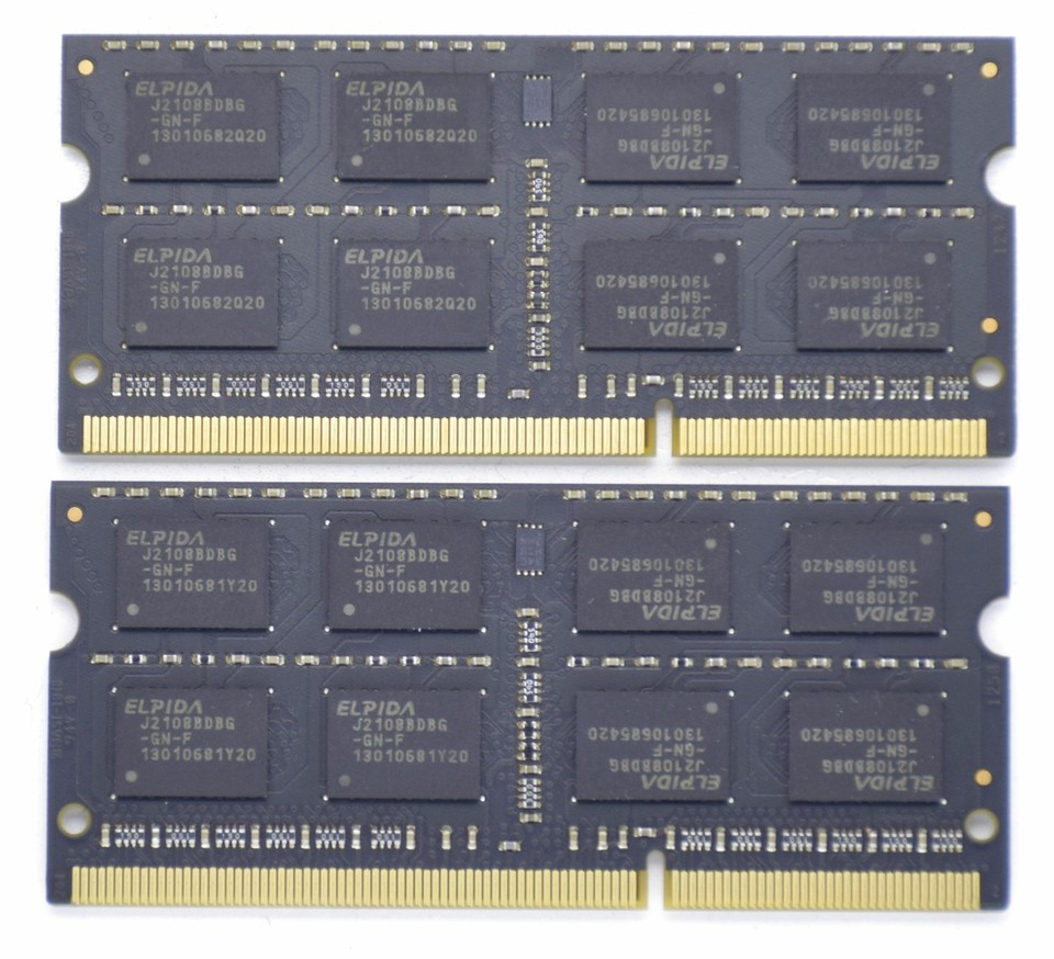 Elpida 8GB (2x4GB) 1Rx8 PC3L-12800S Apple RAM Memory EBJ41UF8BDU5-GN-F ...