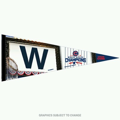 CHICAGO CUBS 2016 WORLD SERIES CHAMPIONS PREMIUM QUALITY PENNANT 12"X30 ...