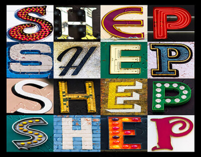 SHEP Name Poster featuring photos of actual sign letters | eBay