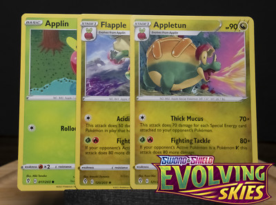 Flapple 120/203 & Appletun 121/203 - Evolving Skies Pokemon Evolution ...