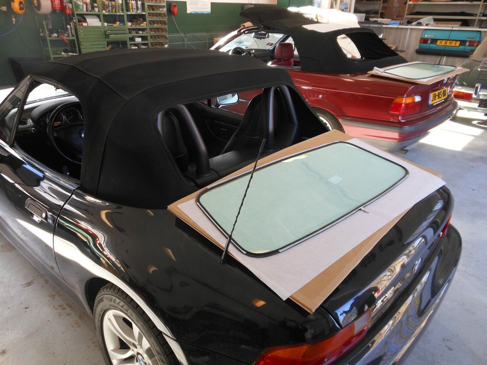 BMW Z3 100% BMW quality rear window for convertible top roof Z-3 Z 3 | eBay