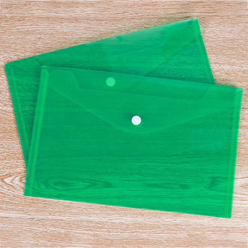 5pcs Plastic Envelopes Document Folder Letter Transparent File ...