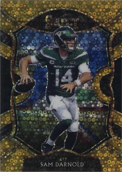 2020 Panini Select - Concourse Sam Darnold #18 Gold Disco Prizm /10 for ...