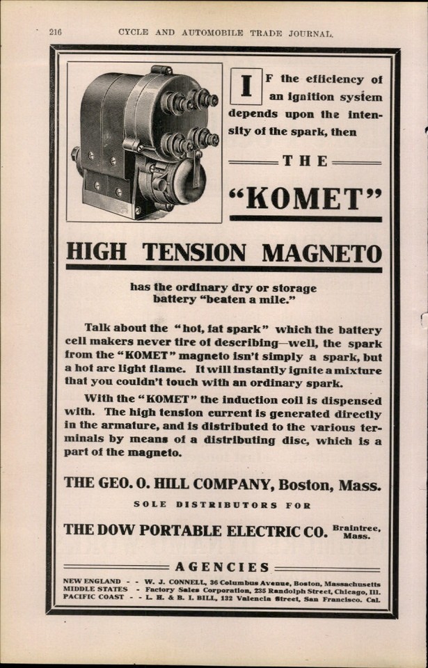 1908 PAPER AD CAR AUTO Rushmore Searchlight Lamp Light Lens Mirror ...