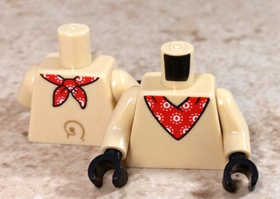LEGO Cowboy TORSO Bandana Complete Arms Hands Unisex Boy Girl Tail ...