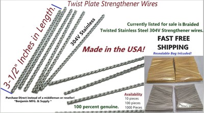 Twist Plate Strengthener Wire - Pick your Type & Amount today! Free ...