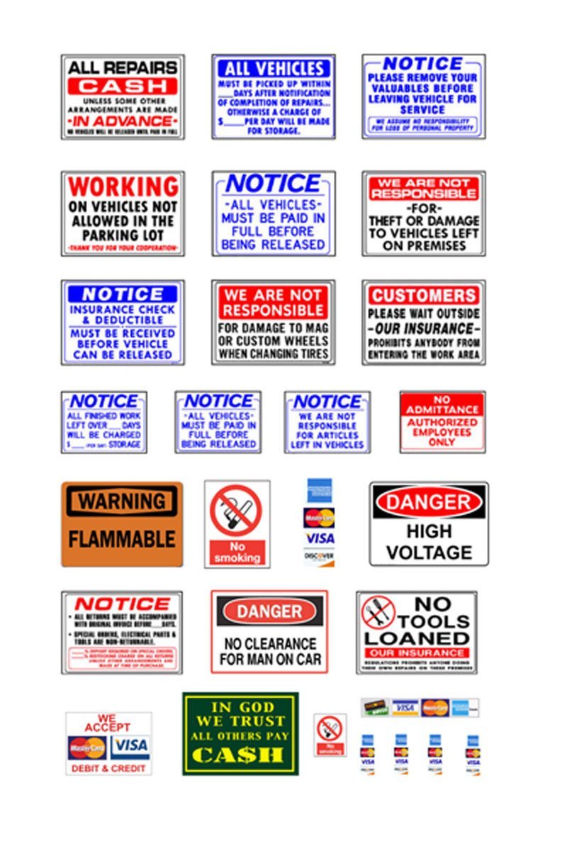 Automotive Signs For The Garage