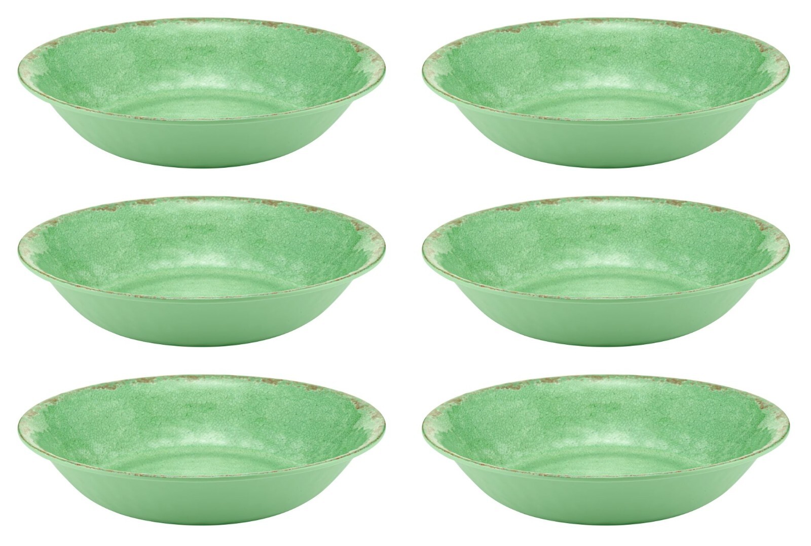NEW SET OF 6 Dalebrook Melamine Large Serving Buffet Display Bowl Green ...