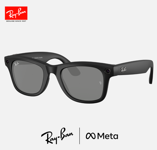 Custom Ray-Ban Meta AI Wayfarer Sunglasses RW4008 (Large) Matte Black ...