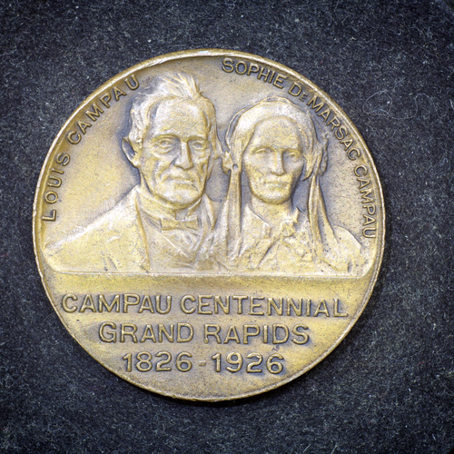1926 U.S. Grand Rapids, Michigan Louis Campau & Wife Centennial Medal ...