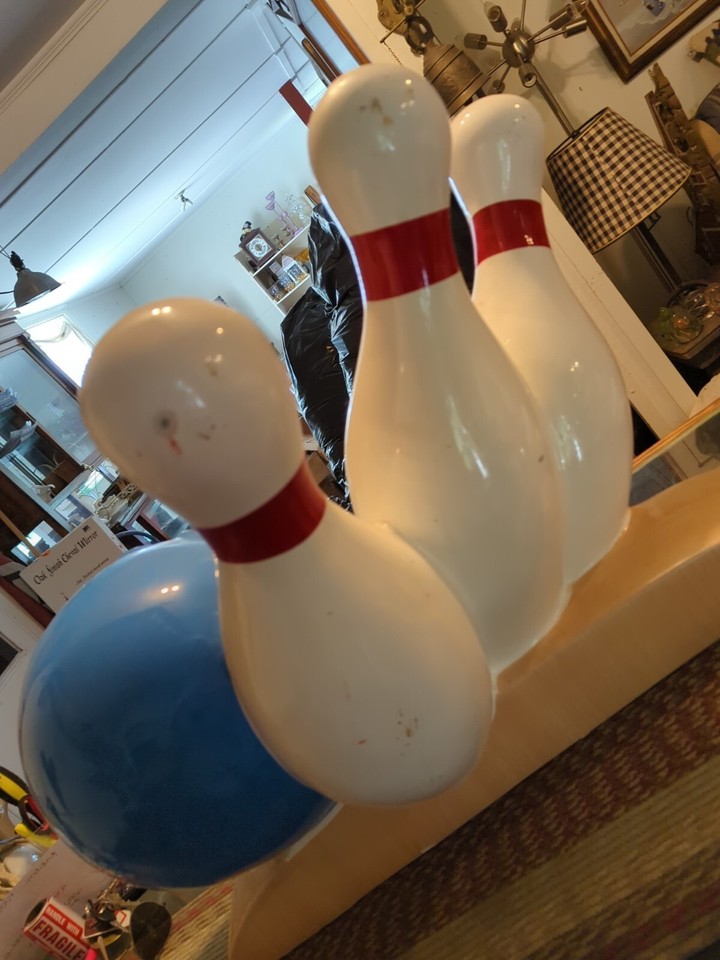 Vintage Bowling Game STRIKE ZONE Advertising Display Topper For Game ...