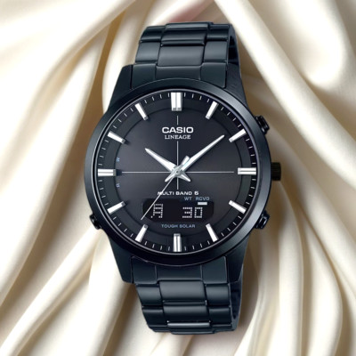 CASIO LINEAGE LCW-M170DB-1AJF Black Solar Atomic Radio Analog Digital ...
