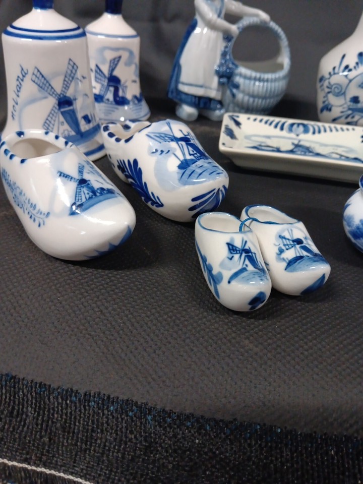 (15) Dutch Delft Blue & Delft/like Porcelain Windmill Collectibles | eBay