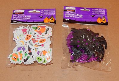 Halloween Foam Stickers Creatology 69pc Glitter Bats Owls Cats Pumpkins ...