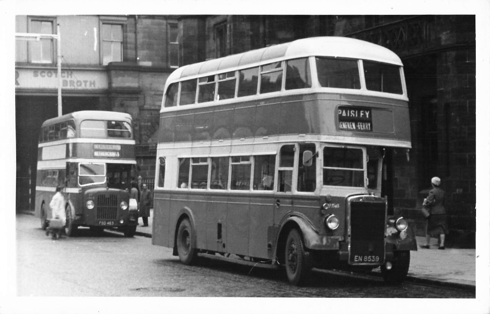 Vintage photograph Double Decker Bus - Paisley Scotland (BU6) | eBay UK