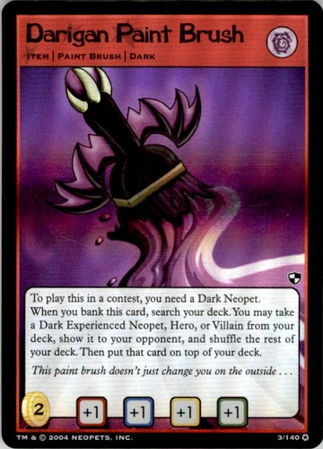 2004 Neopets TCG Darigan Paint Brush #3 Near Mint | eBay