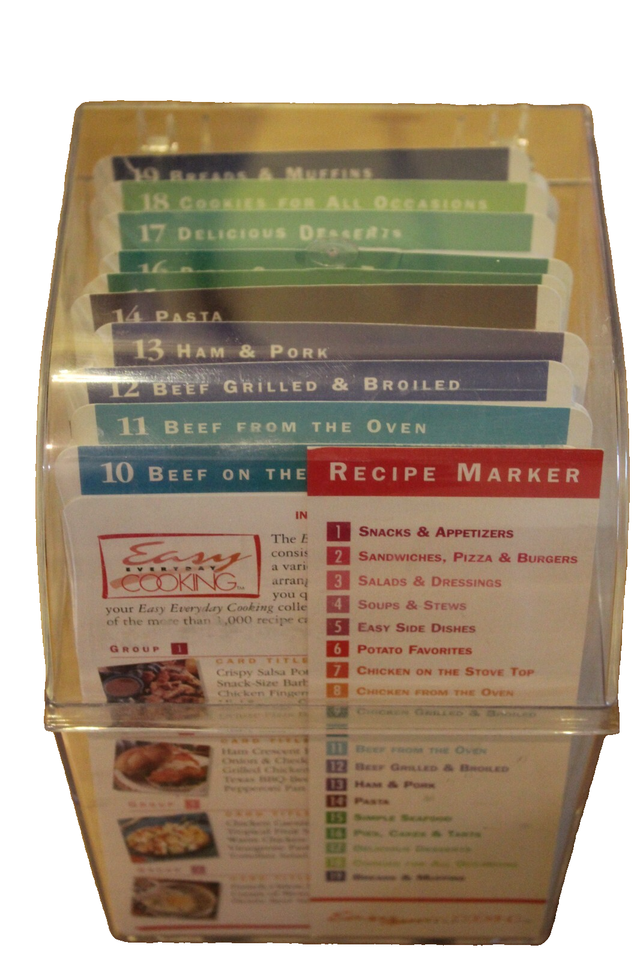 Vintage Easy Everyday Cooking Card Collection Bins 1-19 Group Recipes ...
