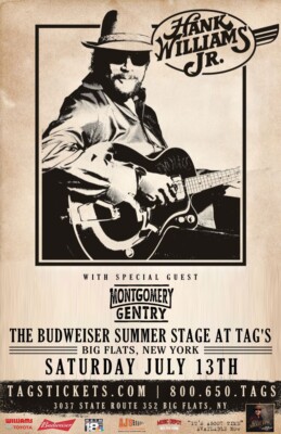 HANK WILLIAMS JR./MONTGOMERY GENTRY 2020 NEW YORK CONCERT POSTER ...
