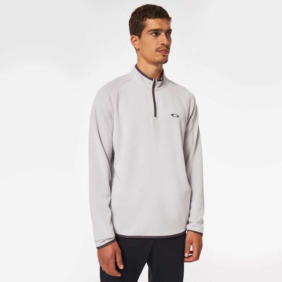 Oakley Range Pullover 2.0 Lunar Rock Grey, Small SM S 1/4 Zipper Zip ...
