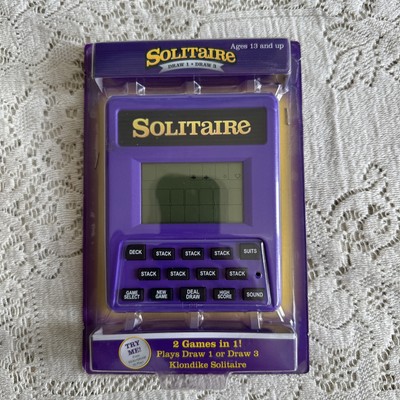 Solitaire Handheld Electronic Game CS3001 - Draw 1 & Draw 3 Klondike ...