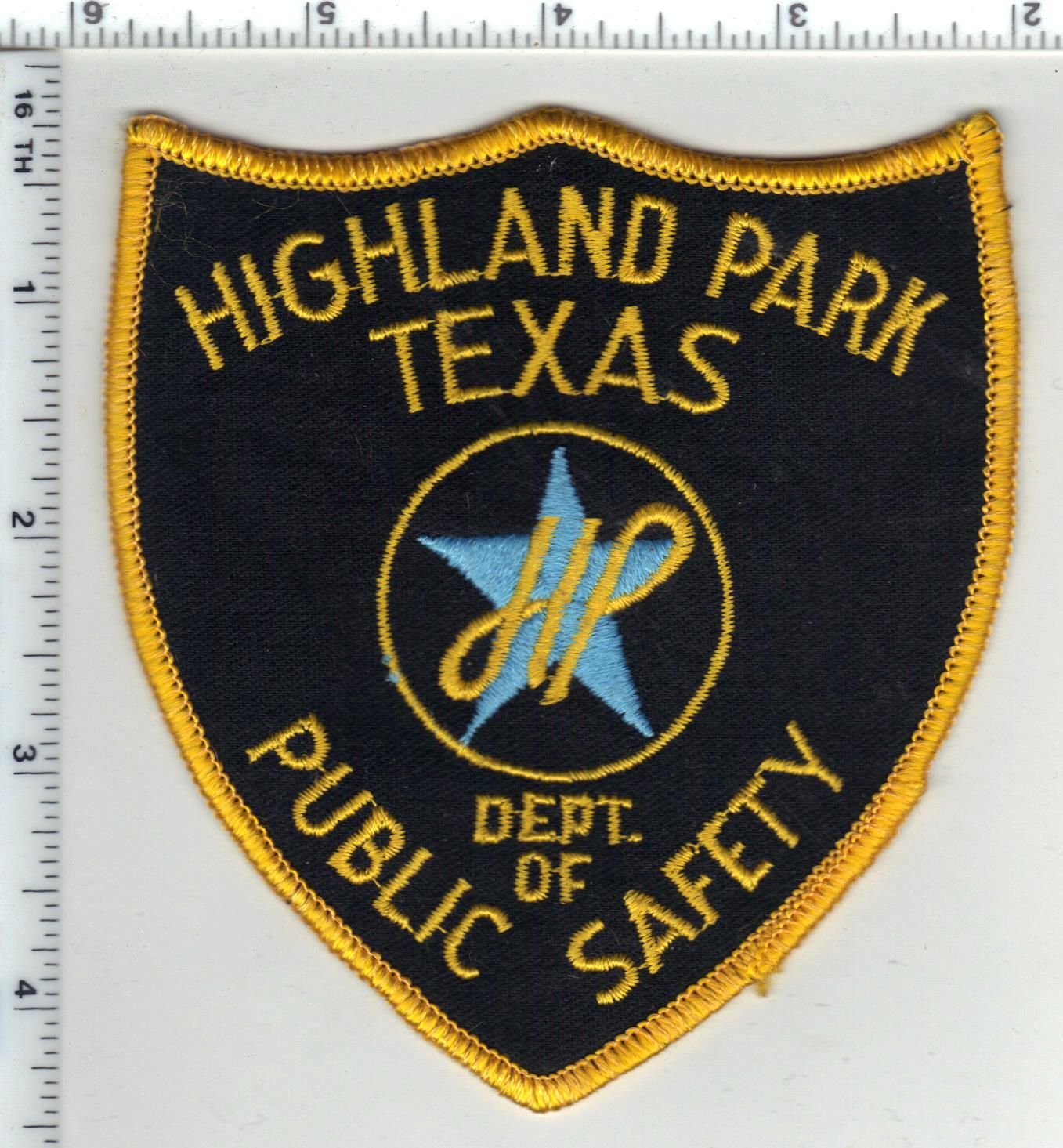 Highland Park Police (Texas) 1st Issue Public Safety Shoulder Patch | eBay