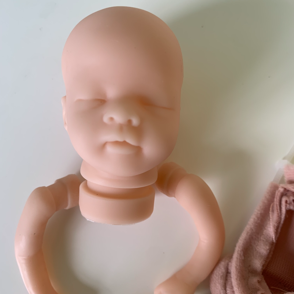 Reborn Baby Doll Kit Unpainted DIY Mold (Head+Limbs+Cloth Body) 8inch ...