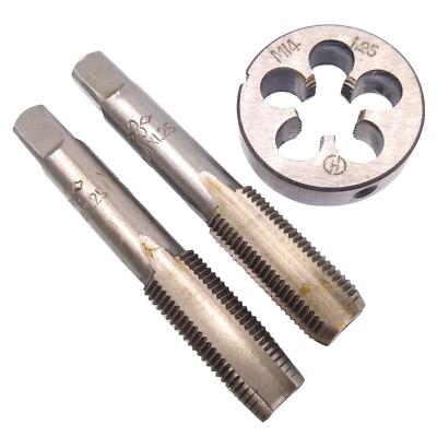 HSS M14 x 1.25mm Taper & Plug Tap & M14 x 1.25mm Die Metric Thread ...